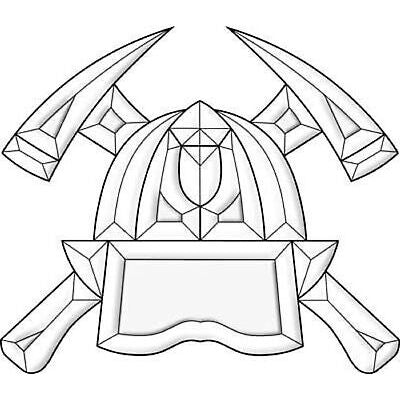 EC 234, Fireman's Hat and Axes – Stained Glass Stuff