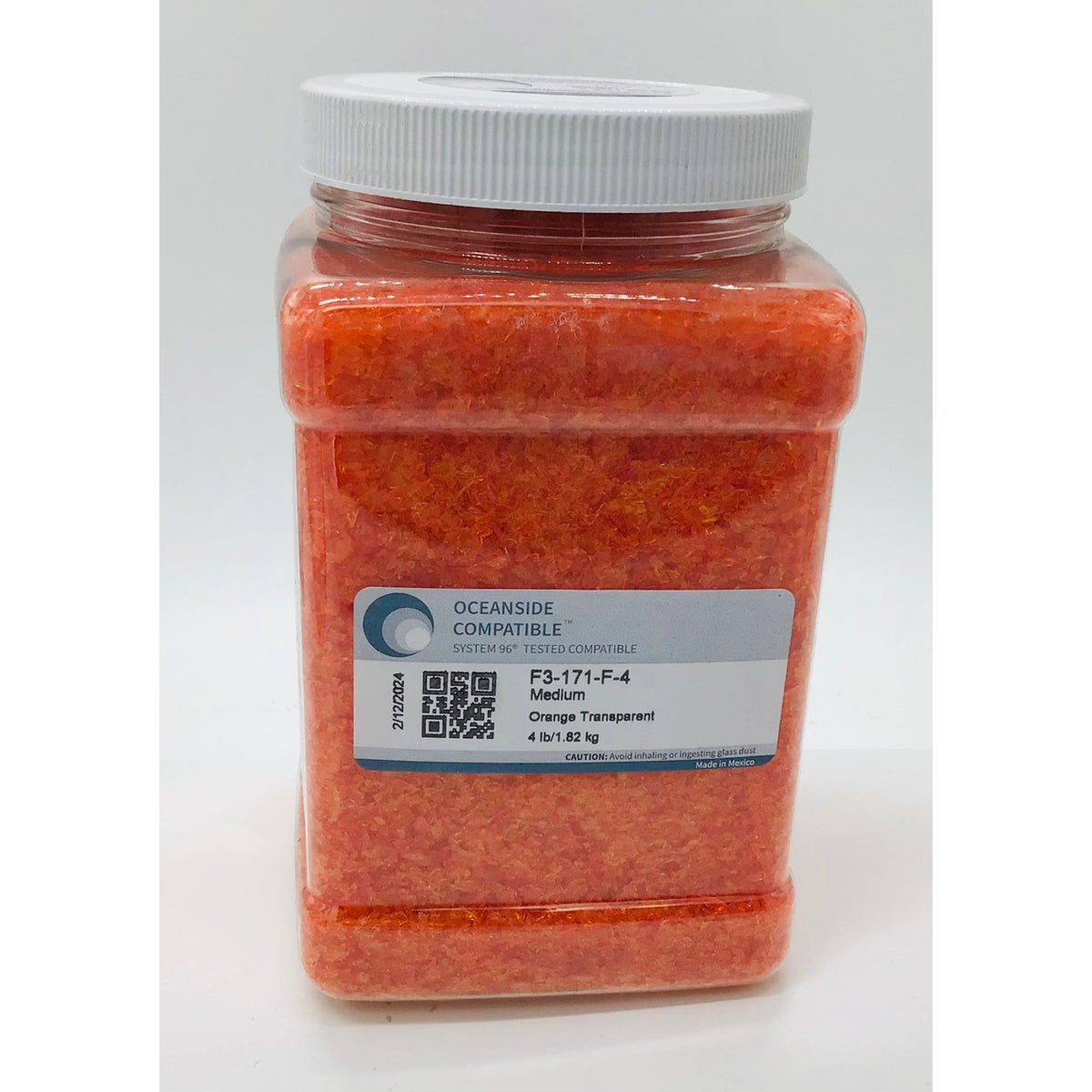 Frit, Light Orange Transparent, F3-171-96-4 – Stained Glass Stuff