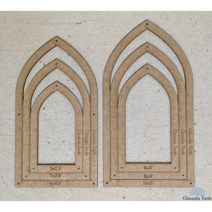 Glassola Layout Frames - Pointed Arch Window Frames – Stained Glass Stuff