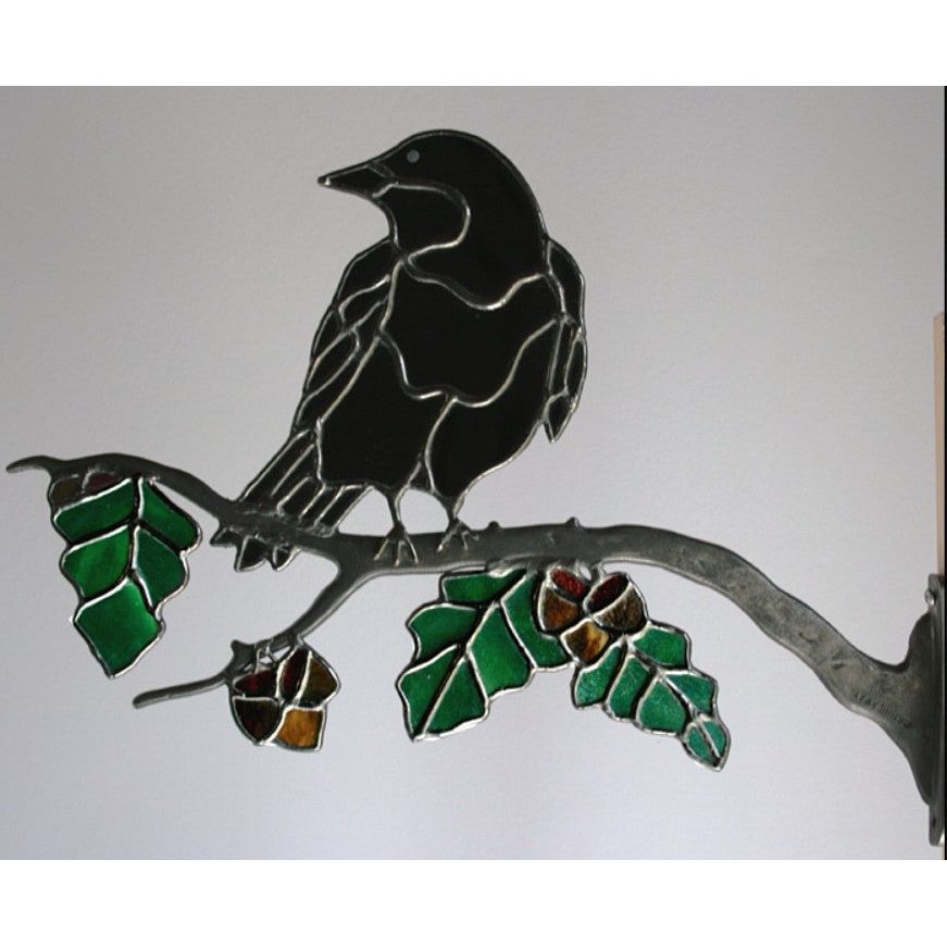 Crow with Acorns Kit – Stained Glass Stuff