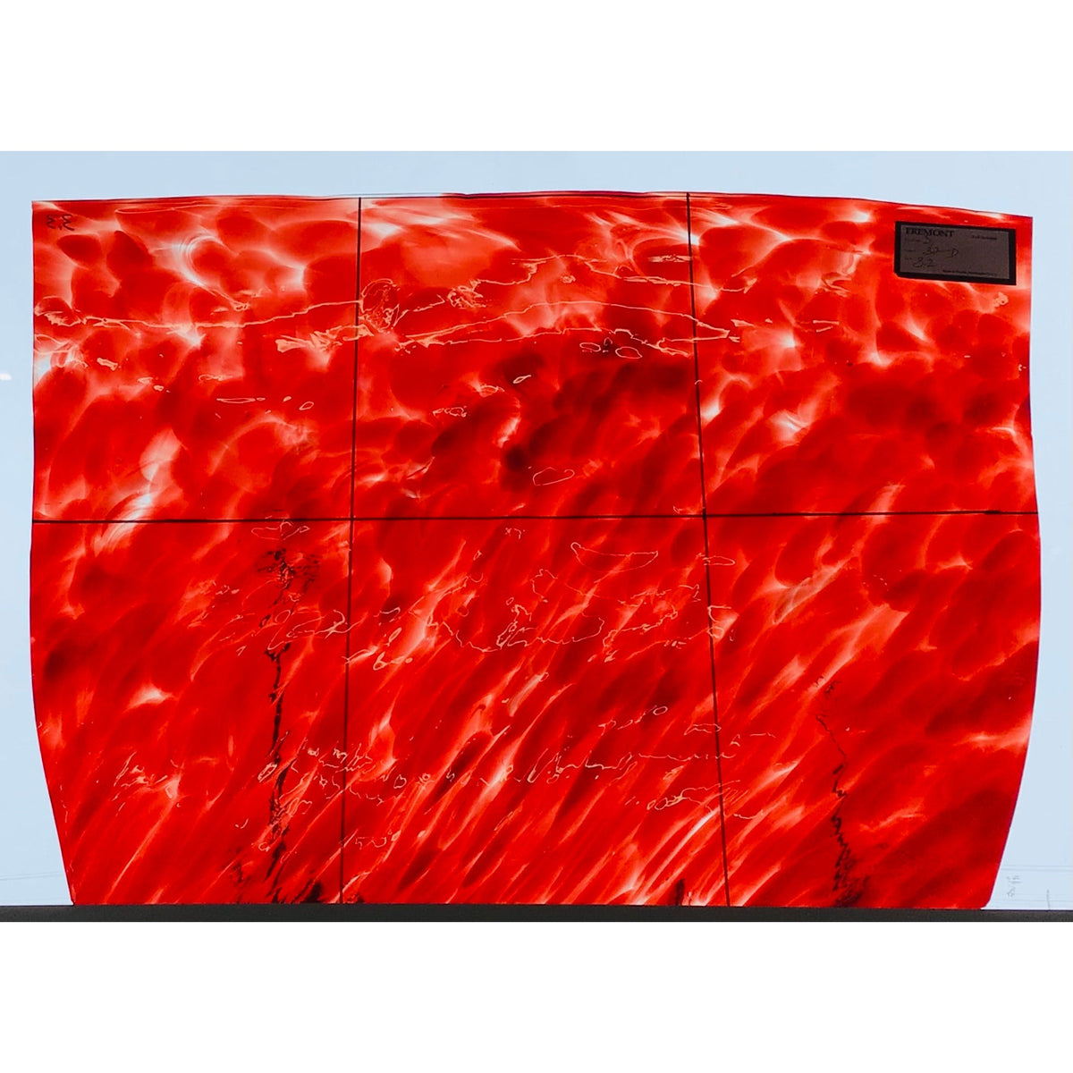 Fremont Antique Glass 32D, Deep Ruby Red Frit on Clear – Stained Glass ...